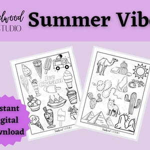 Summer Vibes Coloring Pages, Kids Coloring Pages, Summer Coloring Pages ...