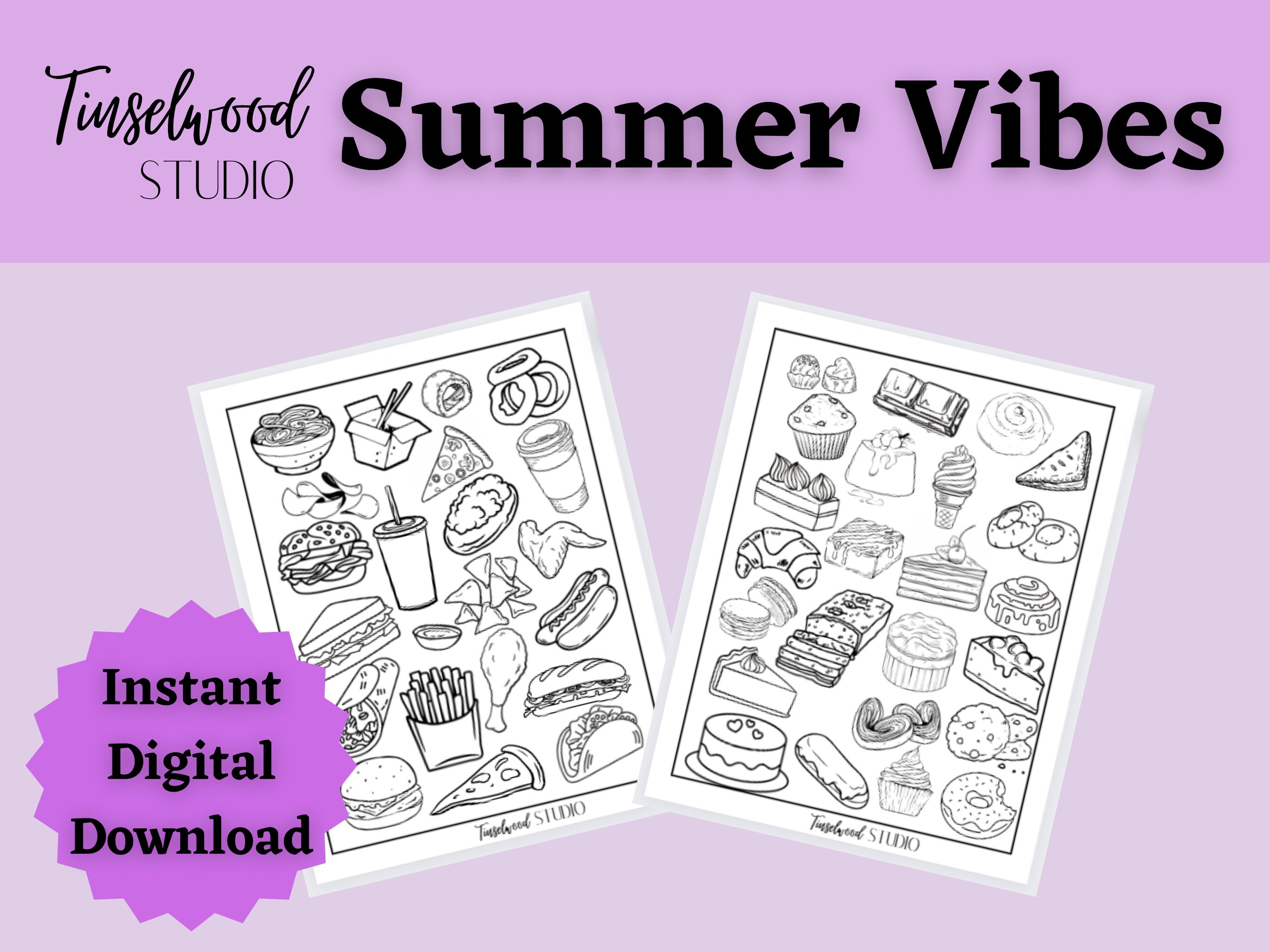 Summer Vibes Coloring Pages, Kids Coloring Pages, Summer Coloring Pages ...