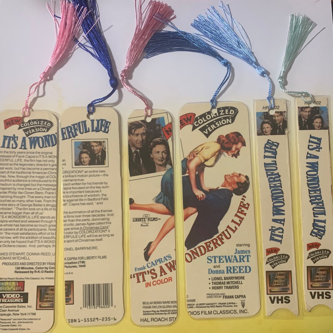 VHS Hollywood Bookmark Vintage Movie Recycled Laminated With Tassel ...