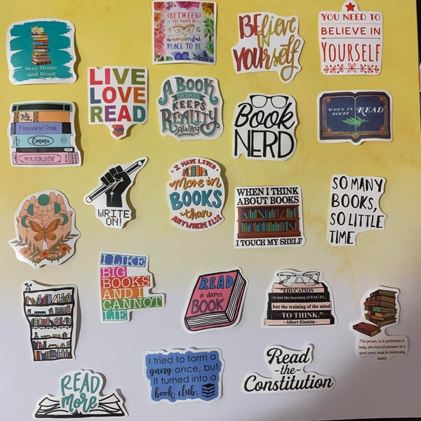 Bookish Stickers - Etsy