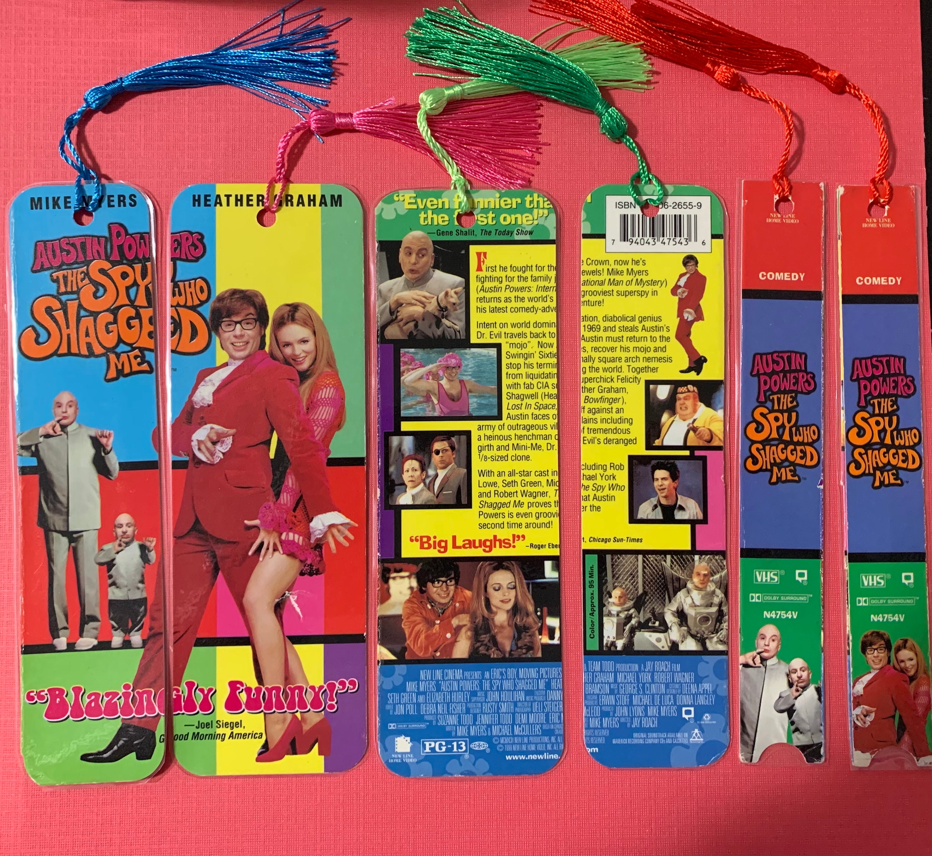 VHS Bookmarks Vintage Movies Recycled Laminated With Tassel Movie ...