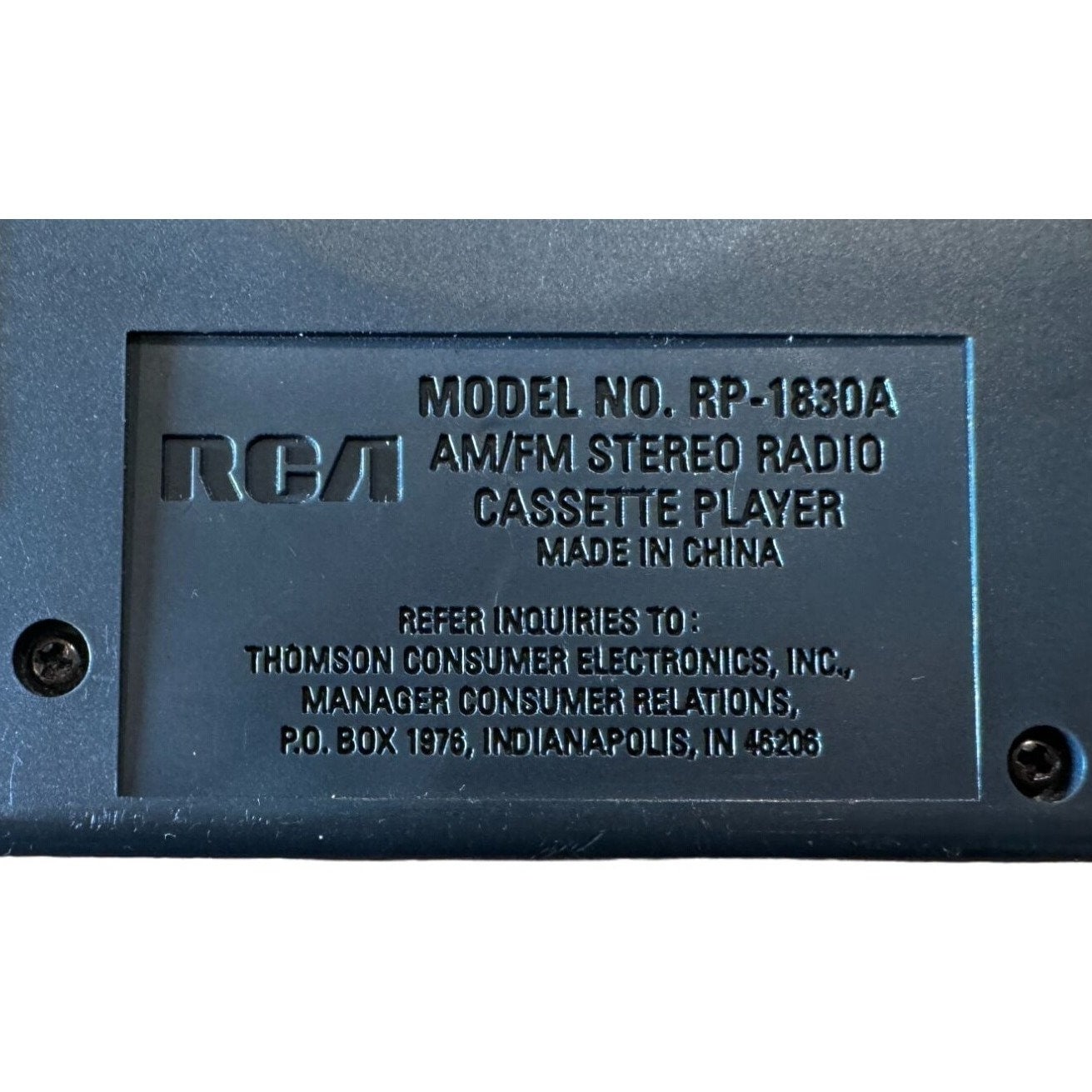 RCA Vintage Am/fm Stereo Radio Handheld Cassette Player RP-1830A Tested ...