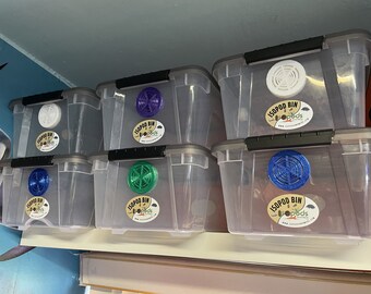 12 QT ISOPOD BIN Blue With Latches and 3 Vents Enclosure for Isopods ...