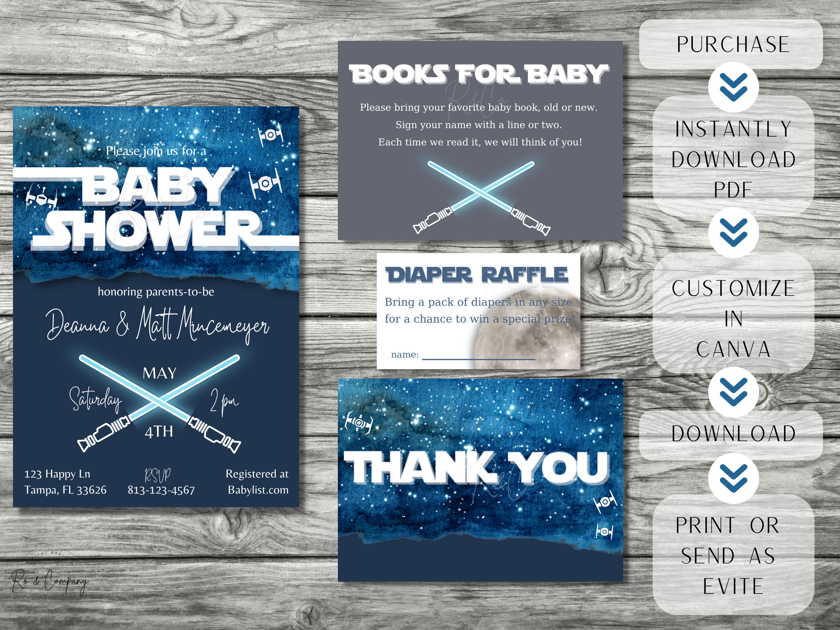 Star Wars Baby Shower, Jedi Baby Shower, Light Saber Baby Shower, Boy ...