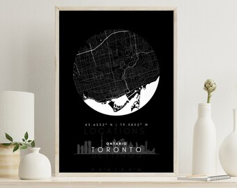 The Danforth Map Toronto Neighbourhood Art Print - Etsy Canada