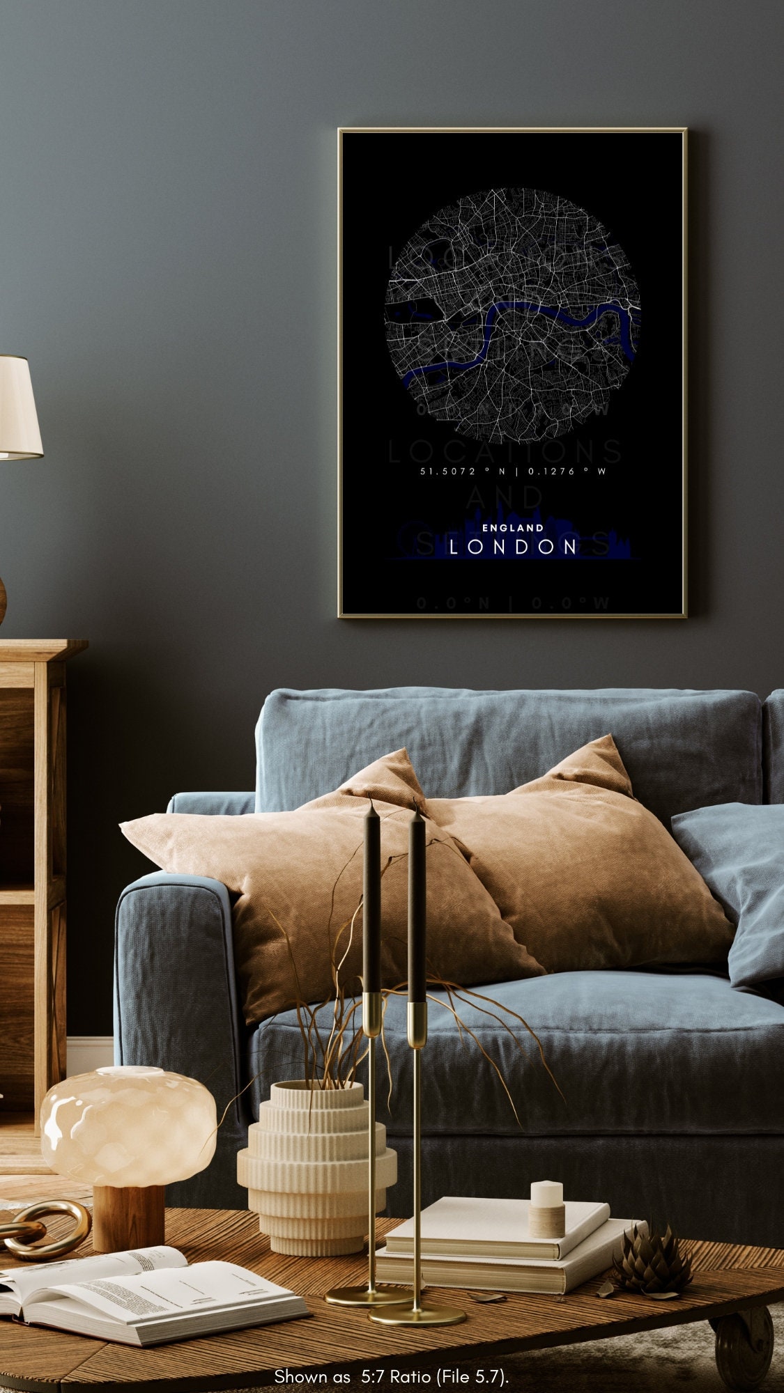 London Skyline Map London England London Luminary Map of - Etsy