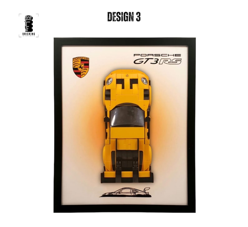 Porsche GT3 RS Lego Speed Champions Display | Car Wall Mount Art ...