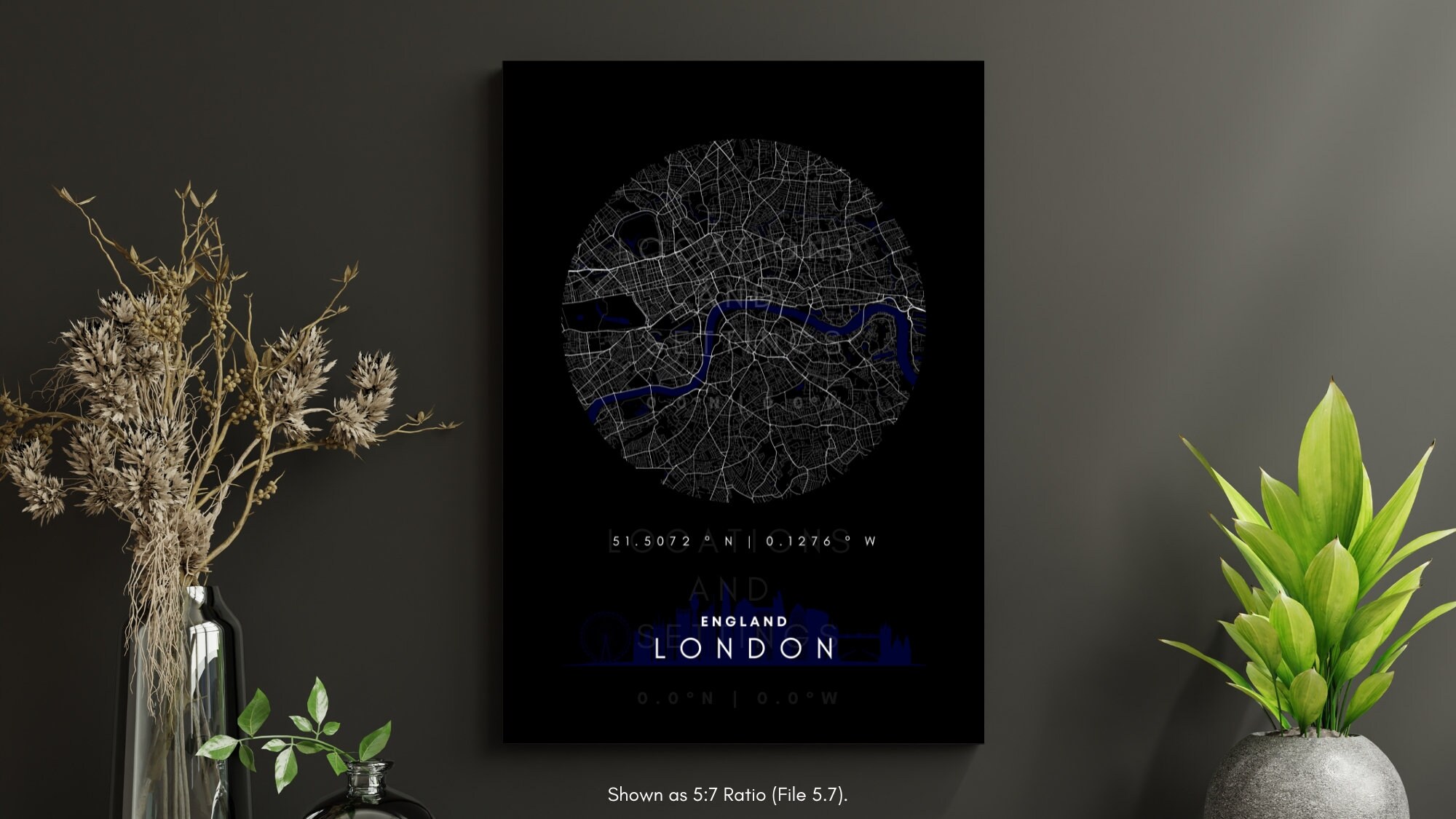 London Skyline Map London England London Luminary Map of - Etsy