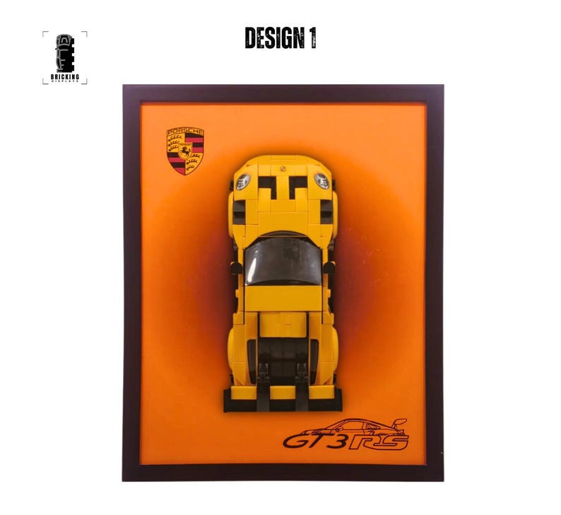 Porsche GT3 RS Lego Speed Champions Display | Car Wall Mount Art ...