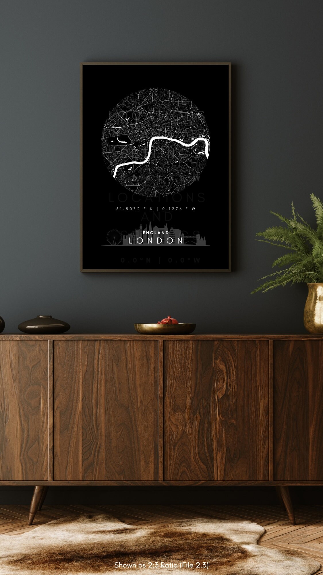 London Skyline Map London England London Luminary Map of - Etsy