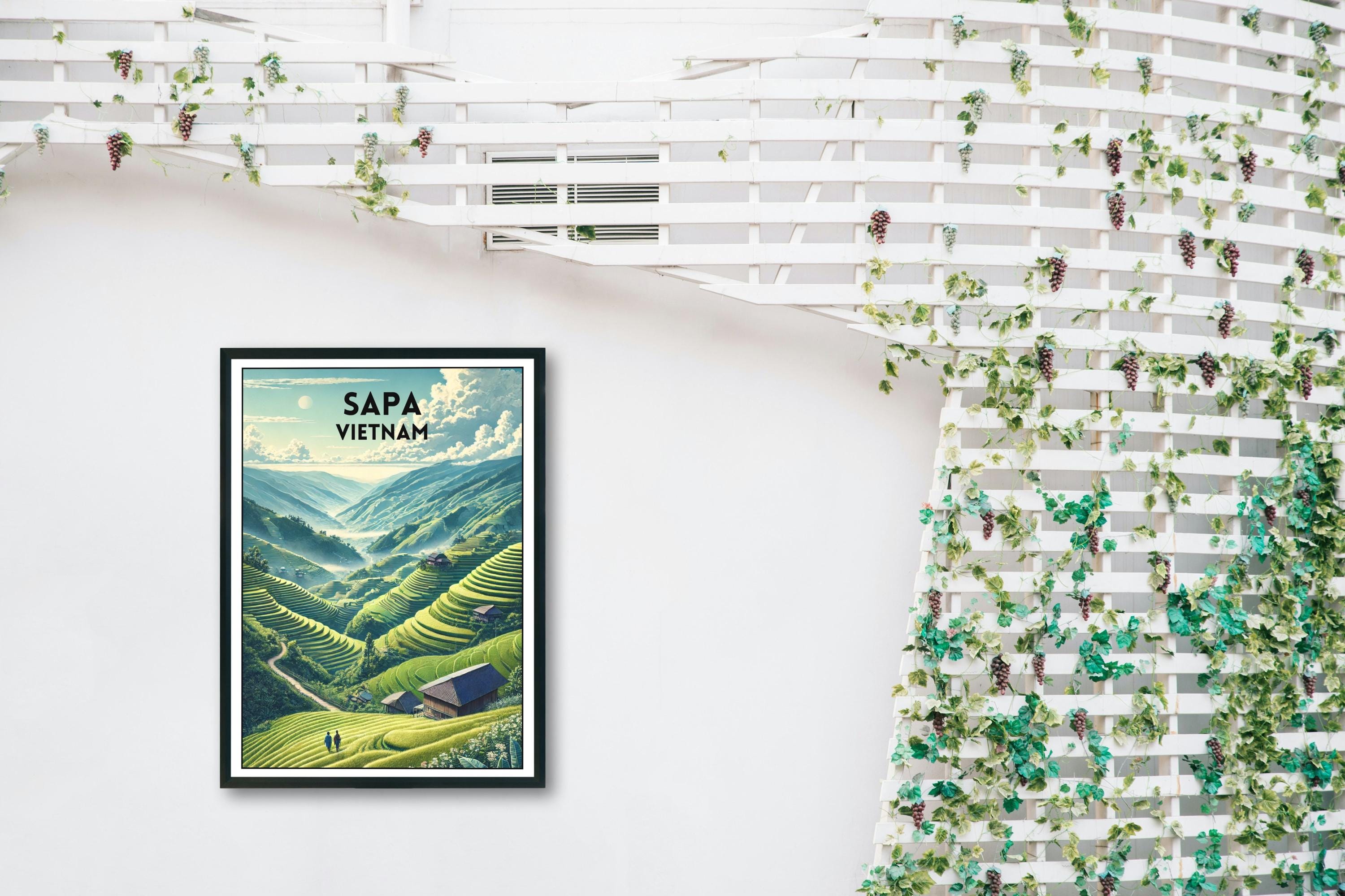 Sapa Vietnam Travel Poster, Vietnam Travel Print,travel Decor Wall Art ...