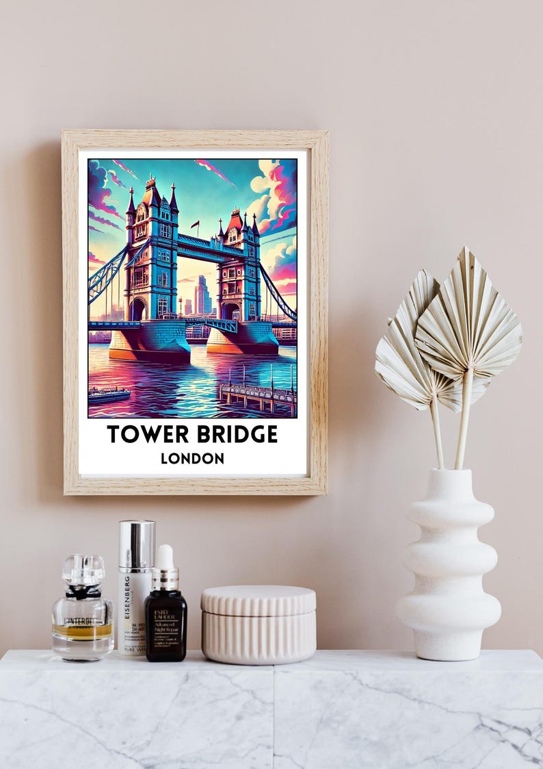 London Tower Bridge Art Poster,london Print, England City Travel Wall ...