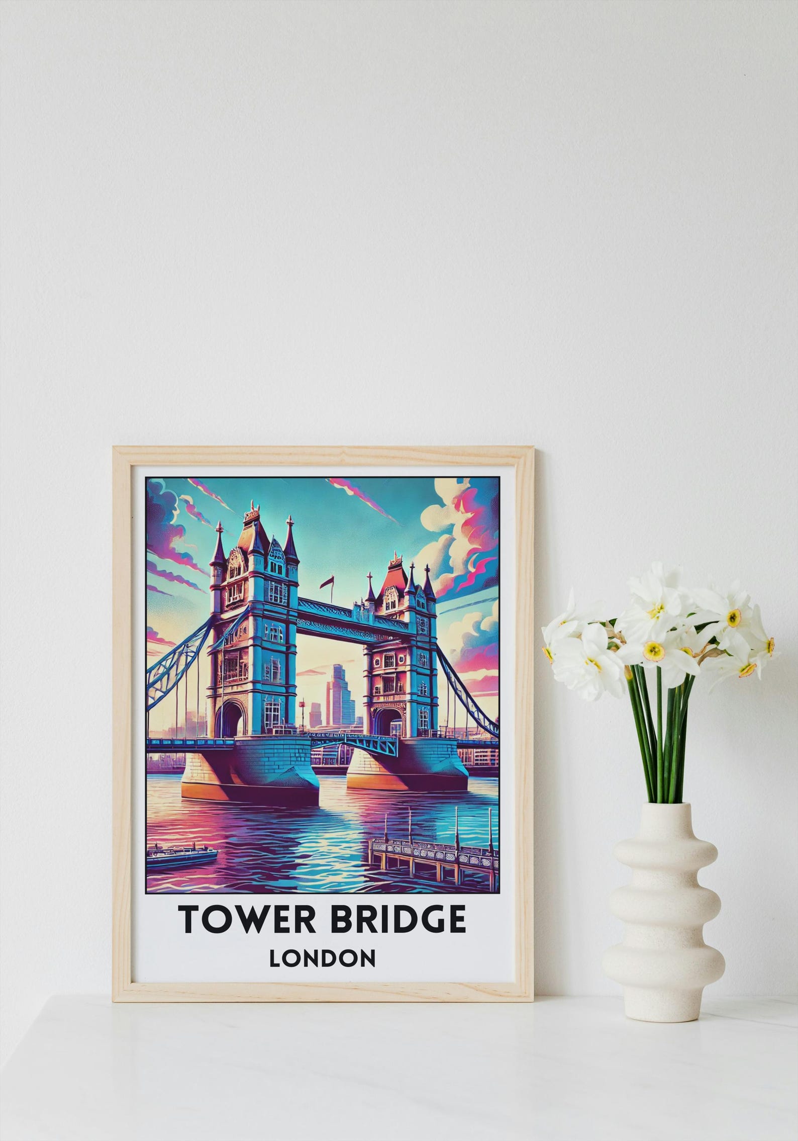 London Tower Bridge Art Poster,london Print, England City Travel Wall ...