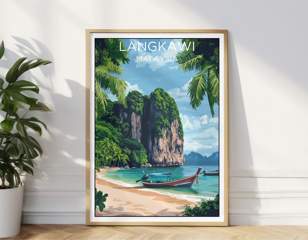 Langkawi Travel Poster,malaysia Print, Langkawi Wall Decor,malaysia ...
