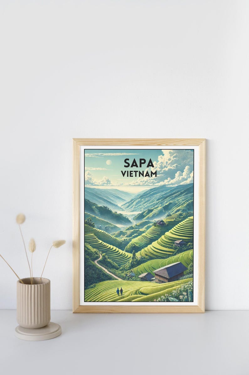 Sapa Vietnam Travel Poster, Vietnam Travel Print,travel Decor Wall Art ...