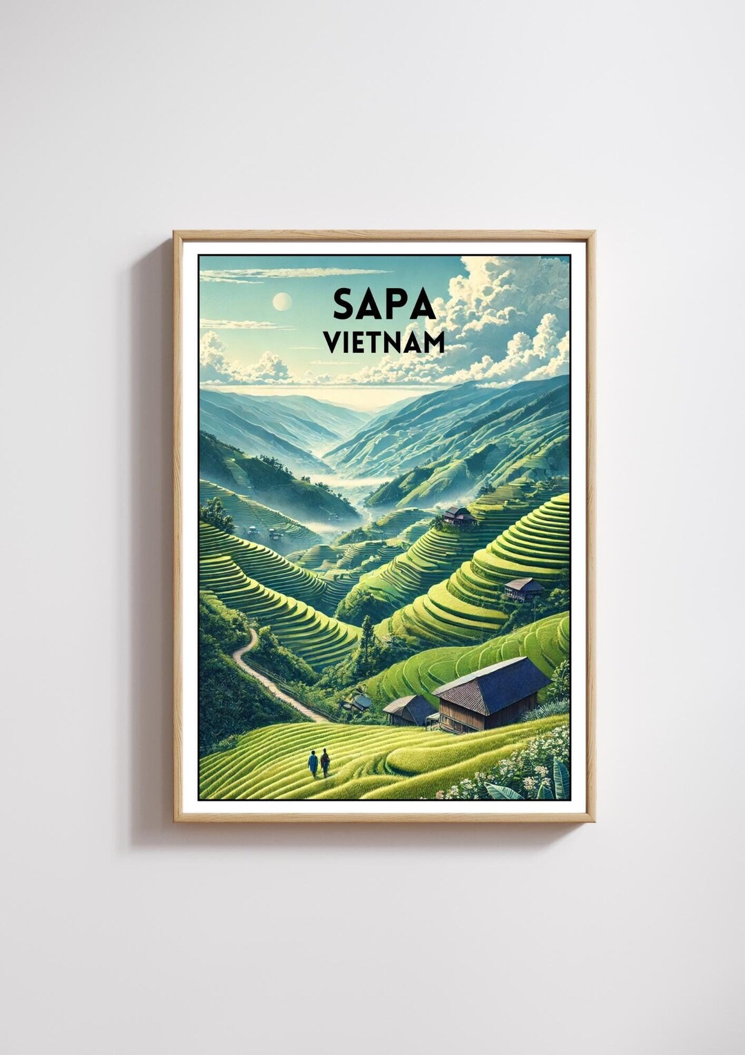 Sapa Vietnam Travel Poster, Vietnam Travel Print,travel Decor Wall Art ...