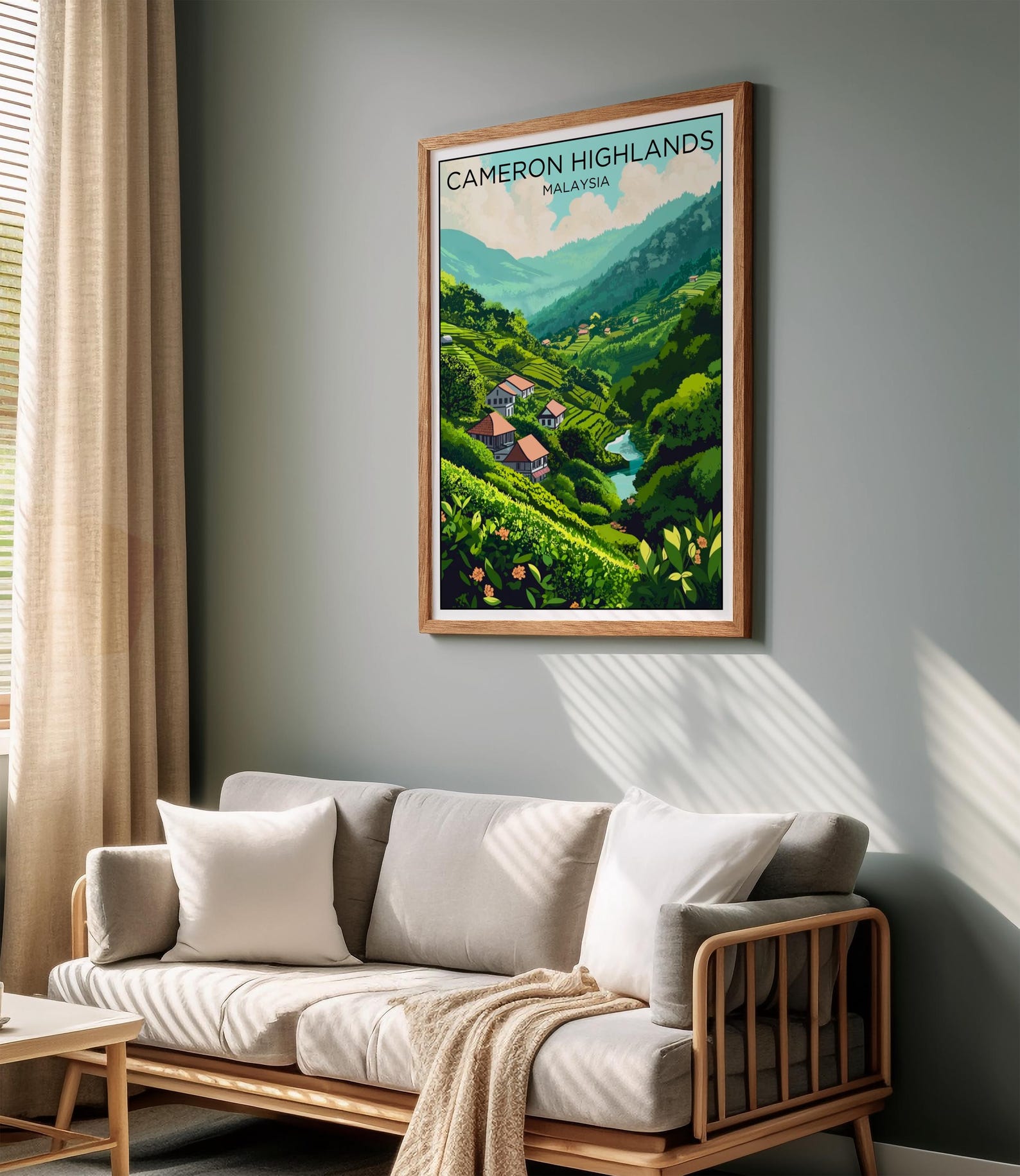Cameron Highlands Travel Poster,malaysia Print, Pahang Wall Decor ...