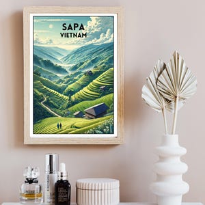 Sapa Vietnam Travel Poster, Vietnam Travel Print,travel Decor Wall Art ...