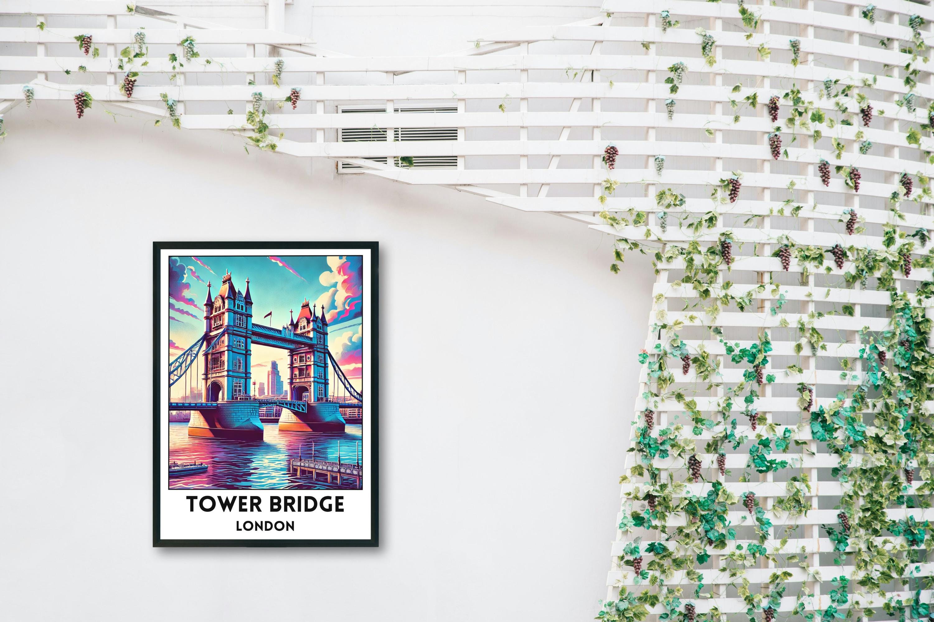 London Tower Bridge Art Poster,london Print, England City Travel Wall ...