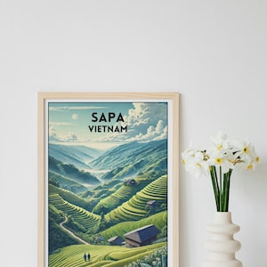 Sapa Vietnam Travel Poster, Vietnam Travel Print,travel Decor Wall Art ...