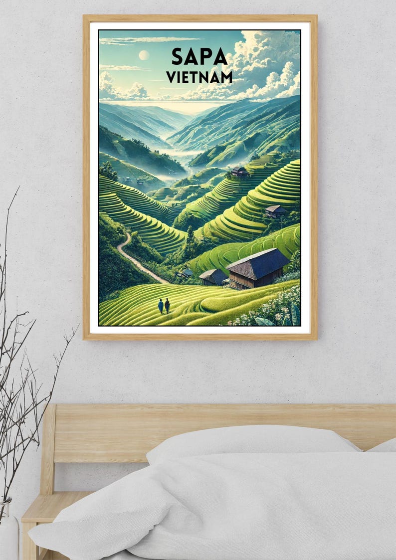Sapa Vietnam Travel Poster, Vietnam Travel Print,travel Decor Wall Art ...
