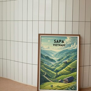 Sapa Vietnam Travel Poster, Vietnam Travel Print,travel Decor Wall Art ...