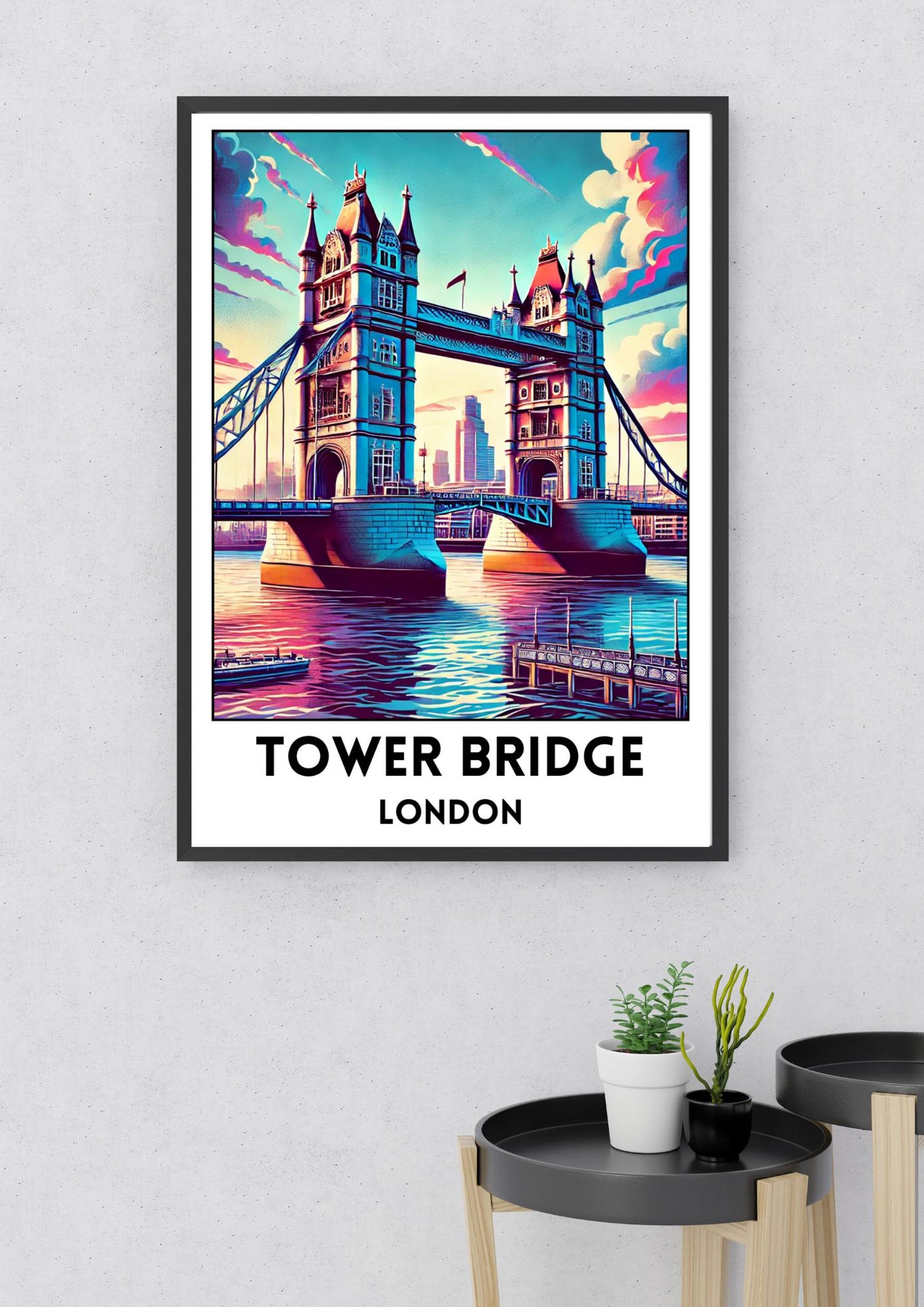 London Tower Bridge Art Poster,london Print, England City Travel Wall ...