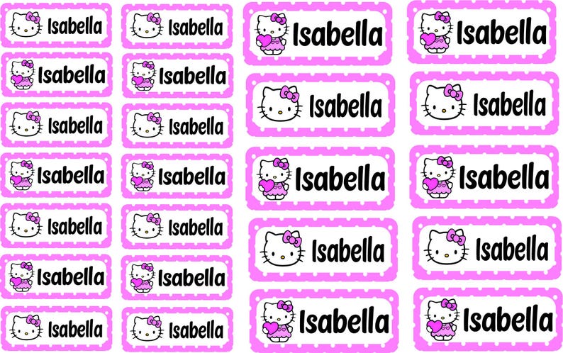 School Label Sticker Name, Capybara Sticker, Custom Name Sticker, Back ...