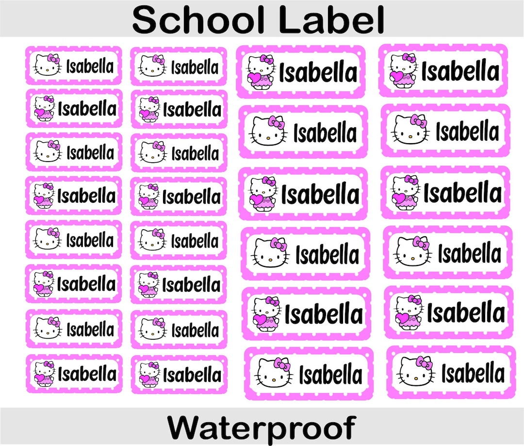 Personalized School Label, Waterproof Name Labels, School Label Sticker ...