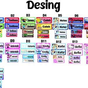 School Label Sticker Name, Custom Name Sticker, Back to School Stickers ...