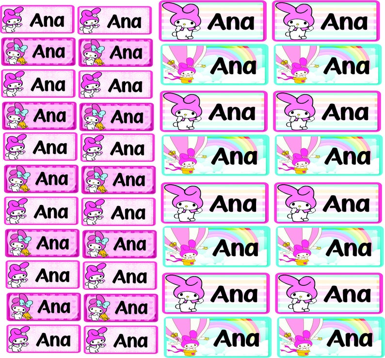 School Label Sticker Name, Custom Name Sticker, Back to School Stickers ...