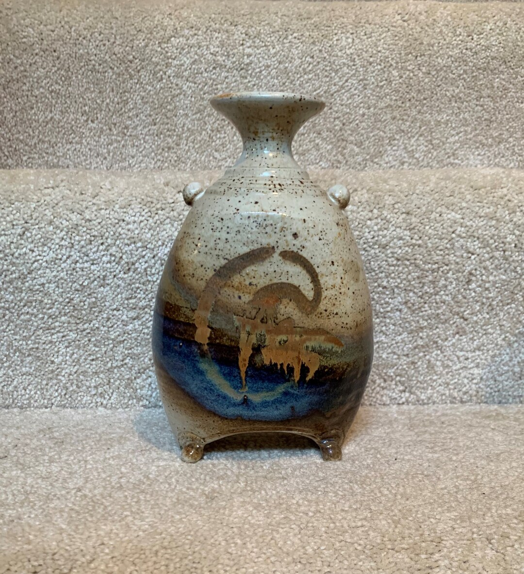Vintage Pottery Jar With Handles - Handmade - Etsy