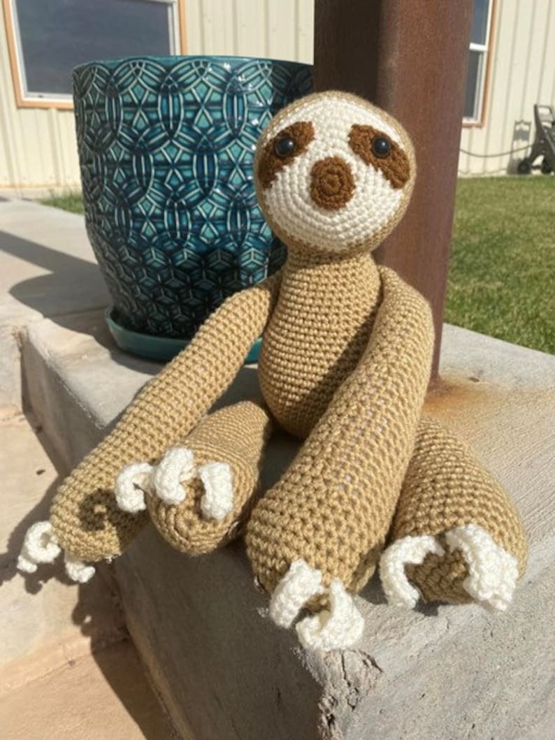Sammy the Sloth Crochet Pattern*** Sloth Crochet Pattern, Amigurumi ...