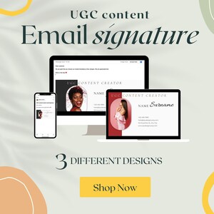 UGC Email Signature Template Minimalist Email Signature Template With ...