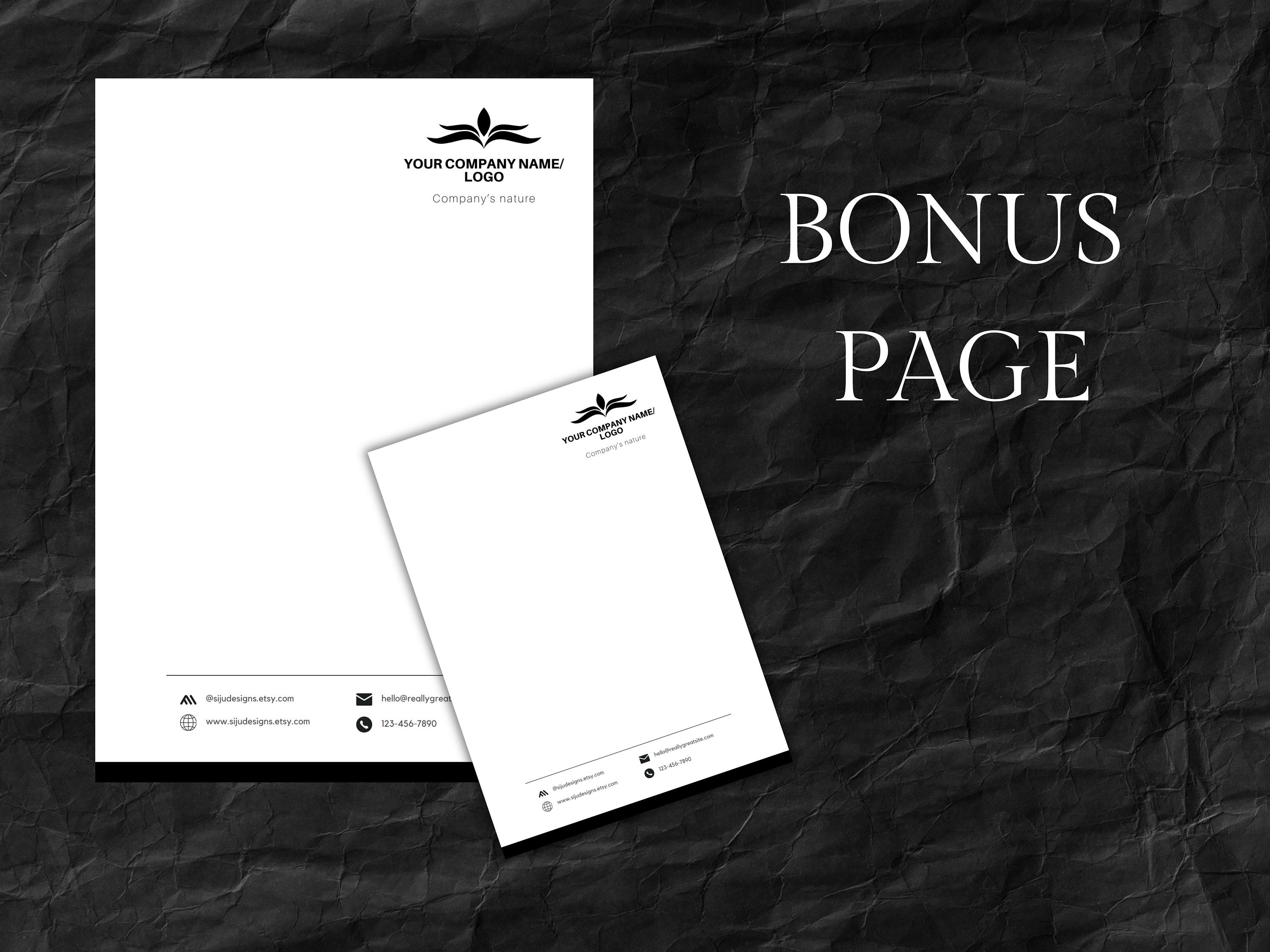 Modern Editable Business Letterhead Design for Small Business Branded ...