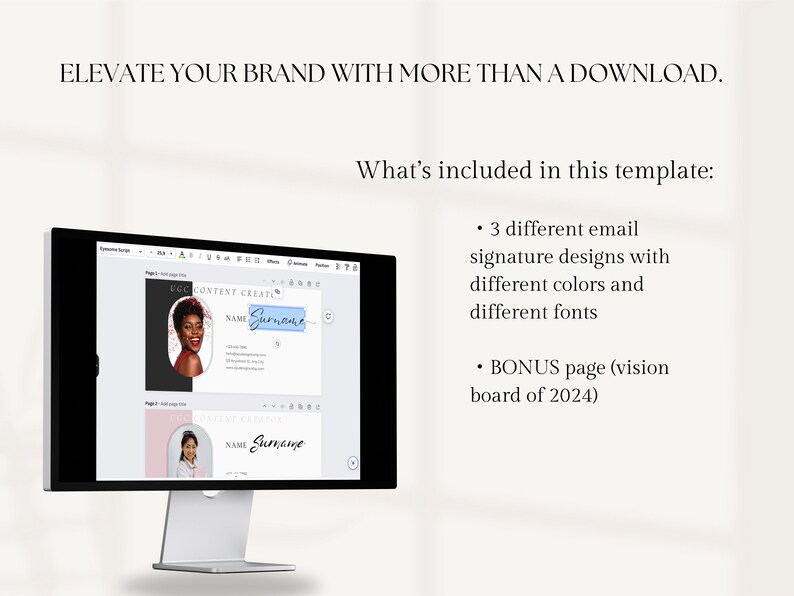 UGC Email Signature Template Minimalist Email Signature Template With ...