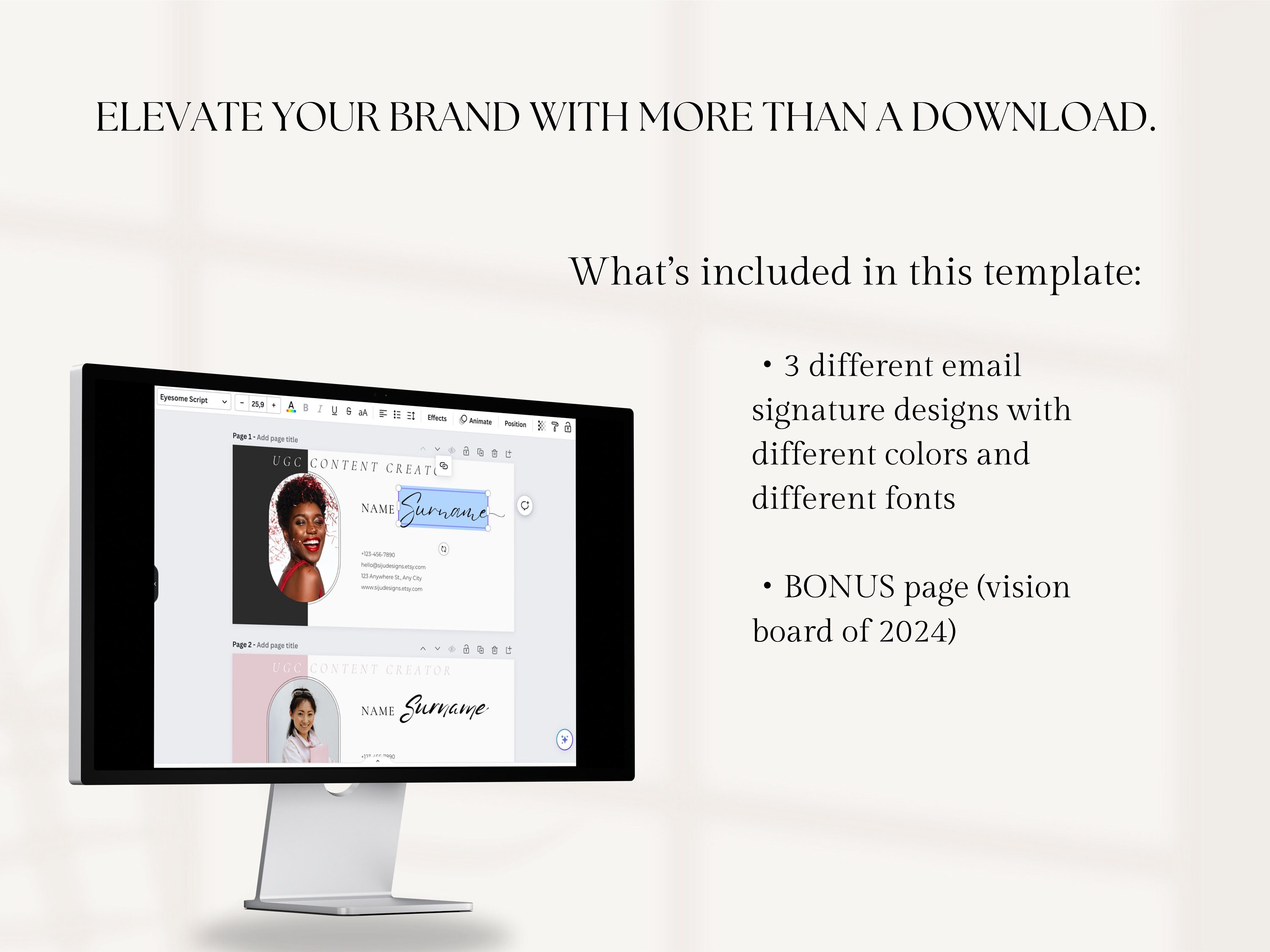UGC Email Signature Template Minimalist Email Signature Template With ...