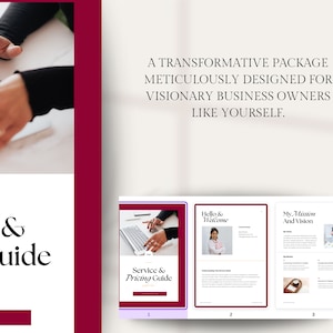 Services and Pricing Guide Template Client Welcome Book Luxurious Price ...