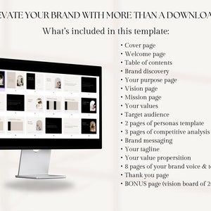 Guided Brand Strategy Worksheet Template Business Strategy Presentation ...