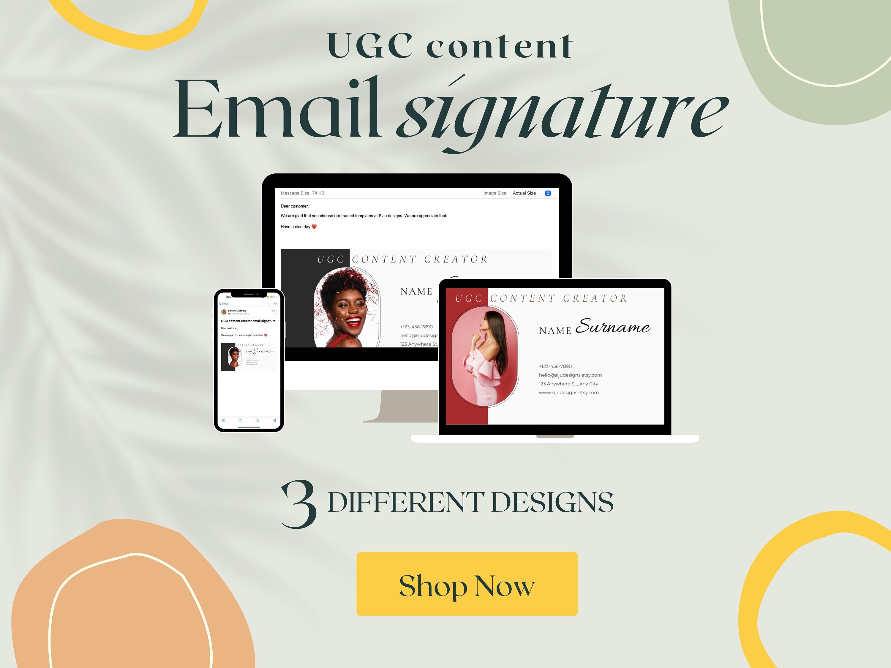UGC Email Signature Template Minimalist Email Signature Template With ...
