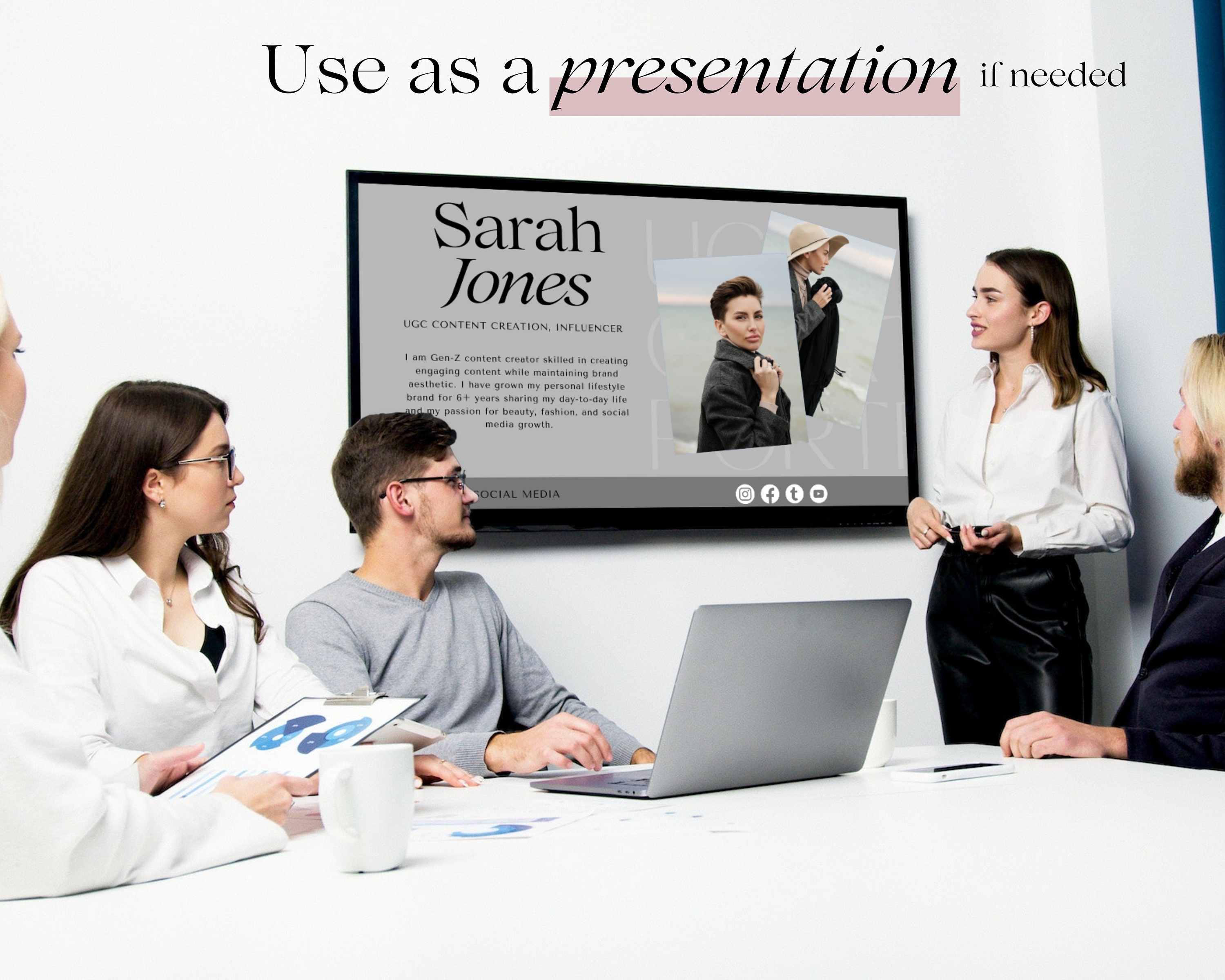 UGC Portfolio Template Canva Template Landing Page UGC Website - Etsy