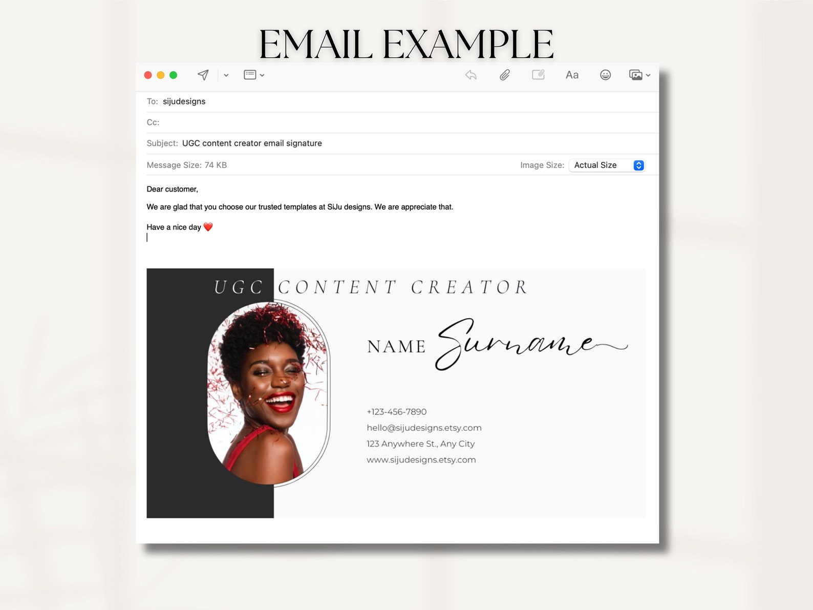 UGC Email Signature Template Minimalist Email Signature Template With ...