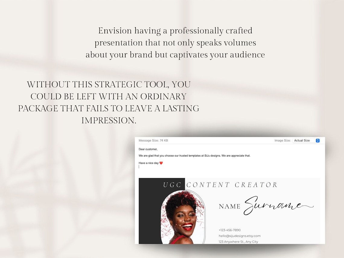 UGC Email Signature Template Minimalist Email Signature Template With ...
