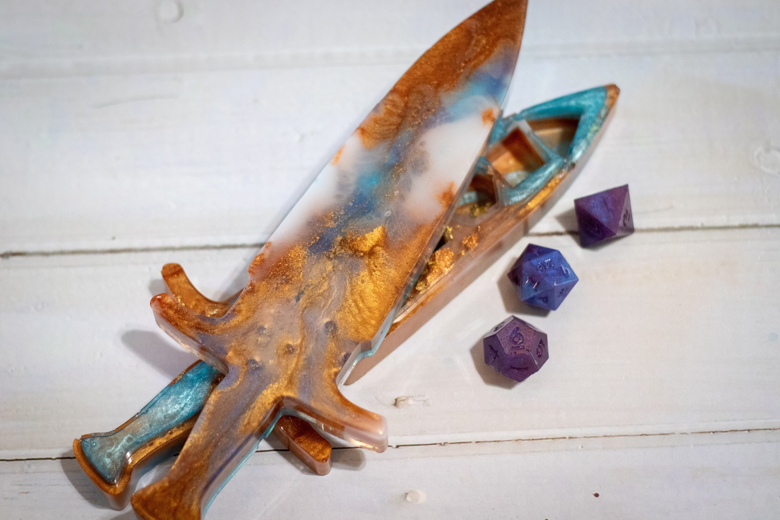 Custom Dagger Shaped Dnd Tabletop Dice RPG Dice Case, Holder, Box - Etsy