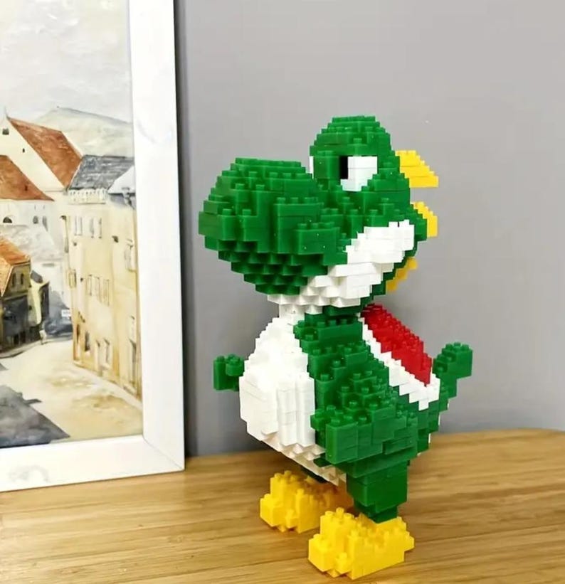 Micro Block Yoshi Building Bricks, Mario, Princess Peach, Bowser, Nano ...