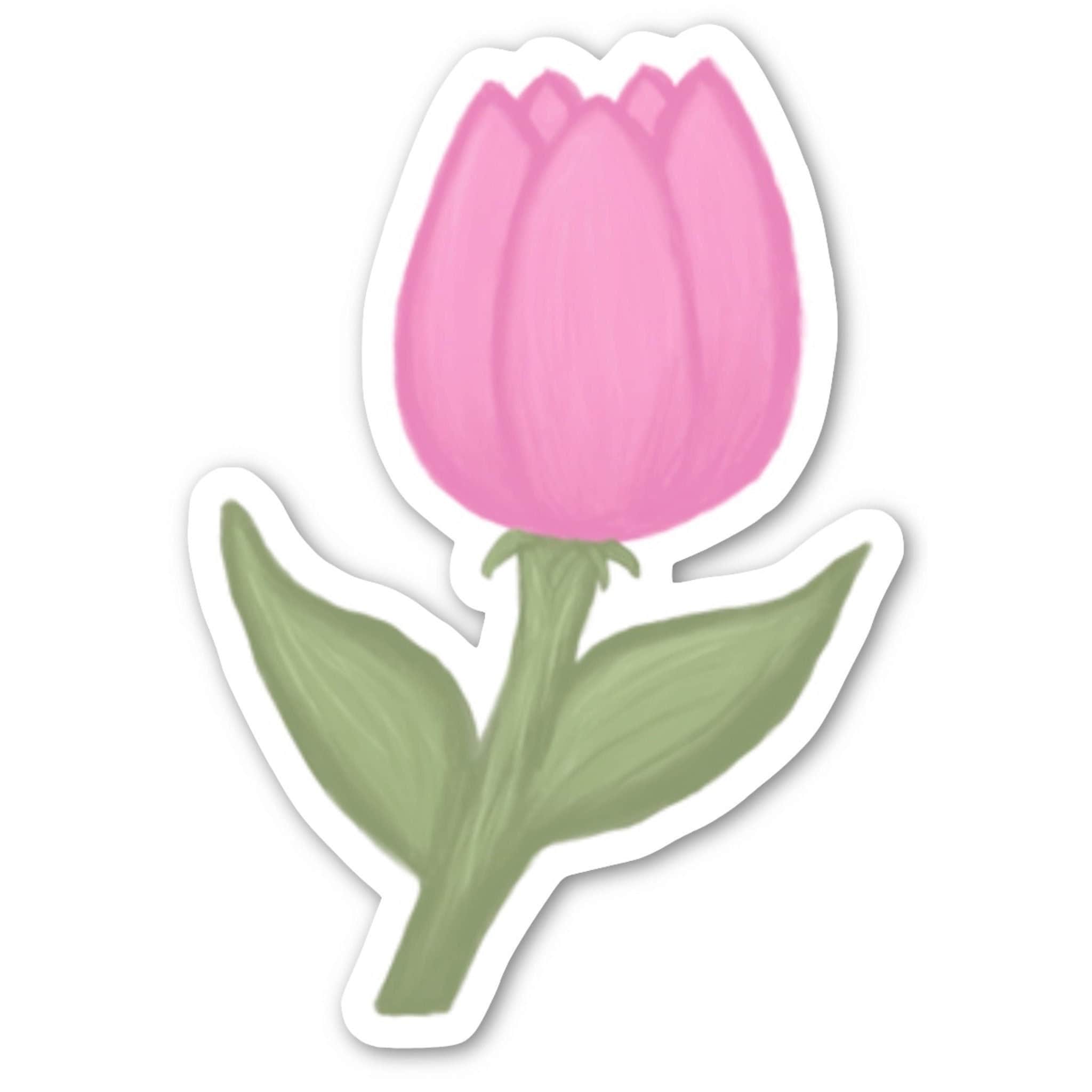 Pink Tulip Sticker 1.5" X 2.2" - Etsy