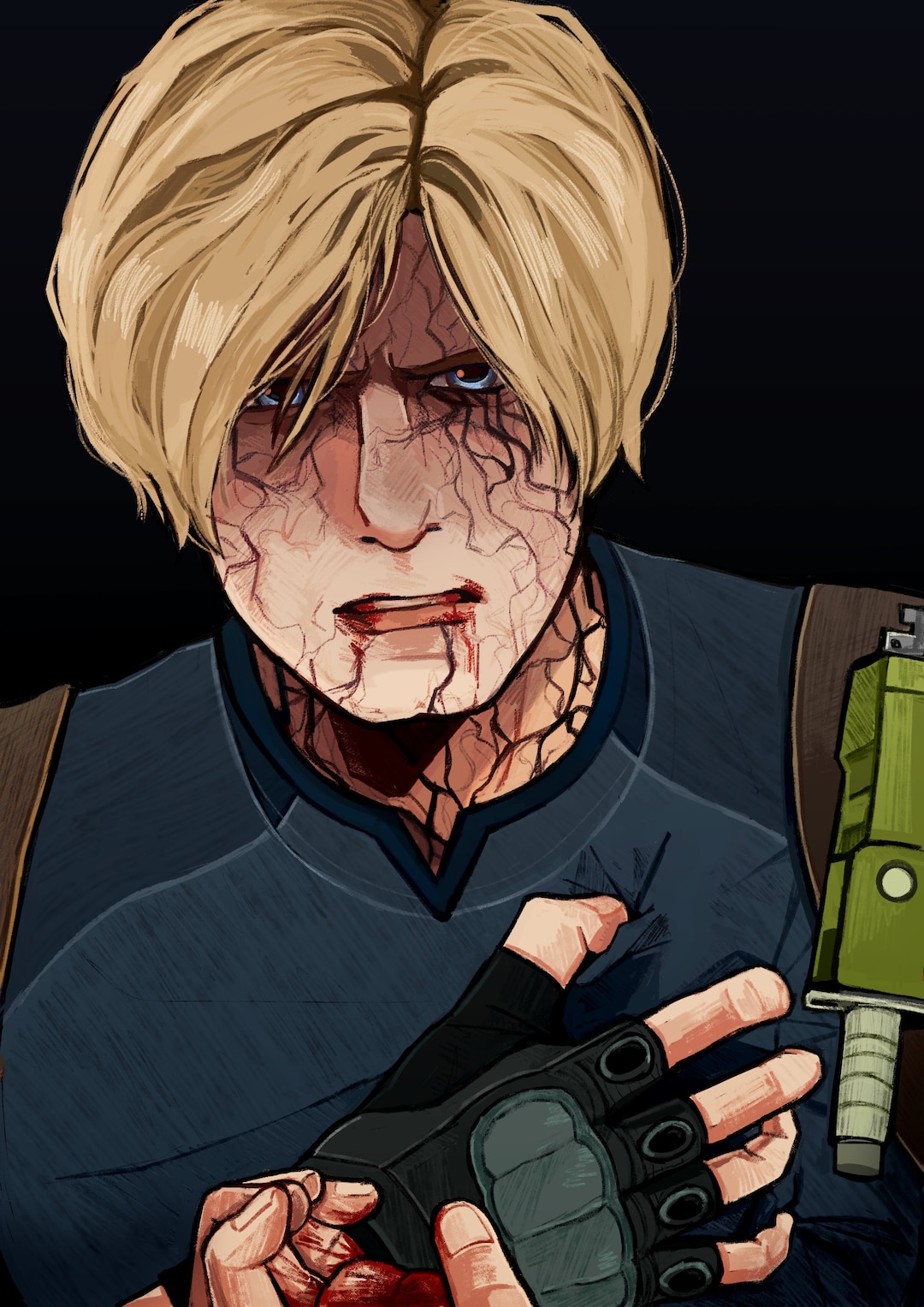 Resident Evil 4: Remake Infected Leon Kennedy 13x18.5 Art Print - Etsy