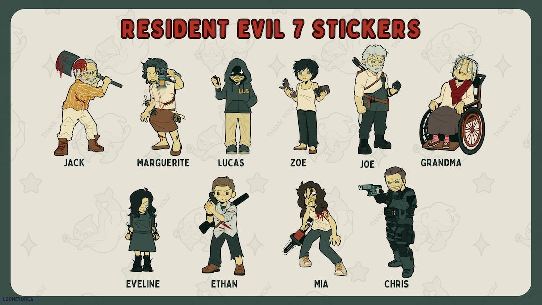 Resident Evil 7: Biohazard Stickers - Etsy