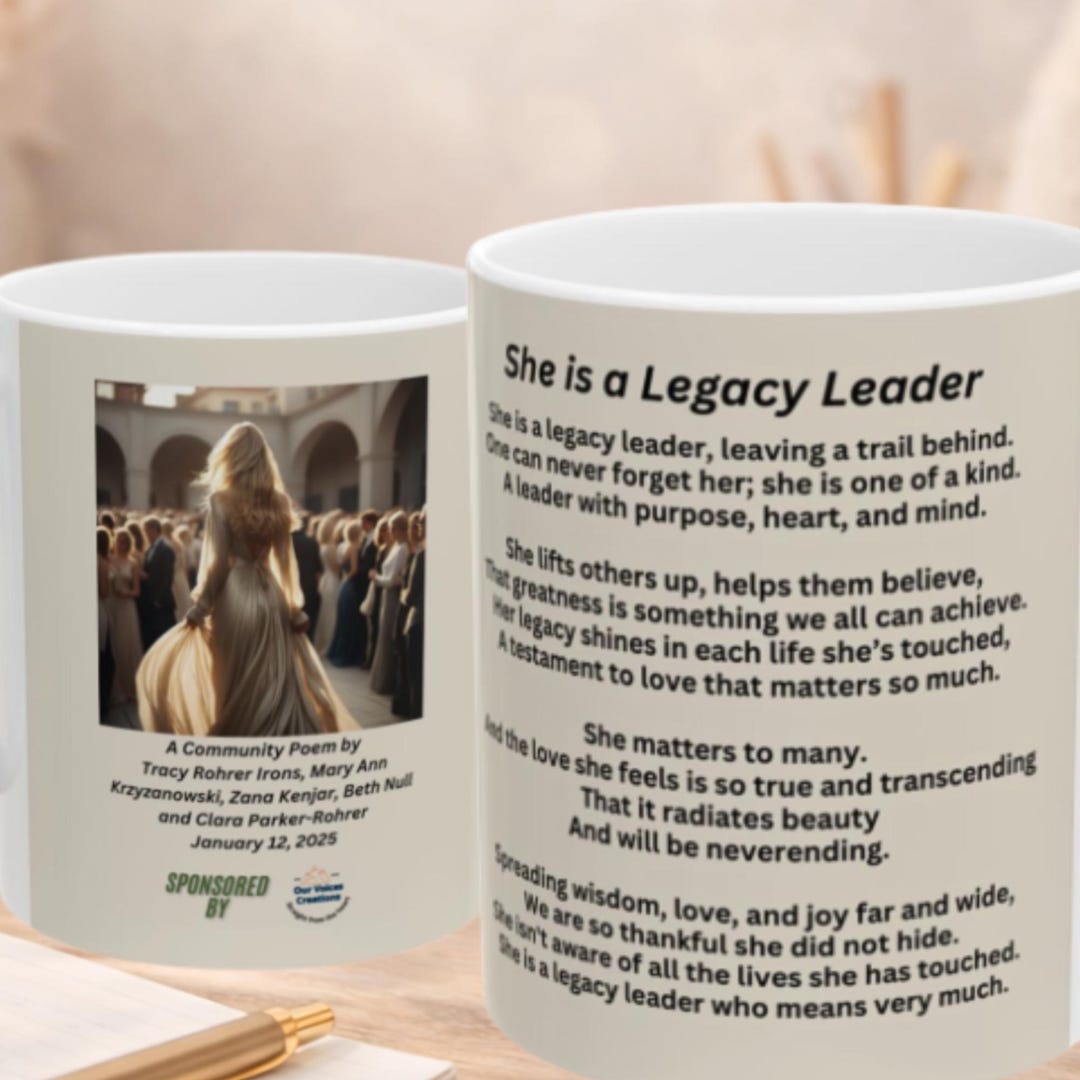 Legacy Leader Mug | Inspirational Poem Coffee Cup | Appreciation Gift ...