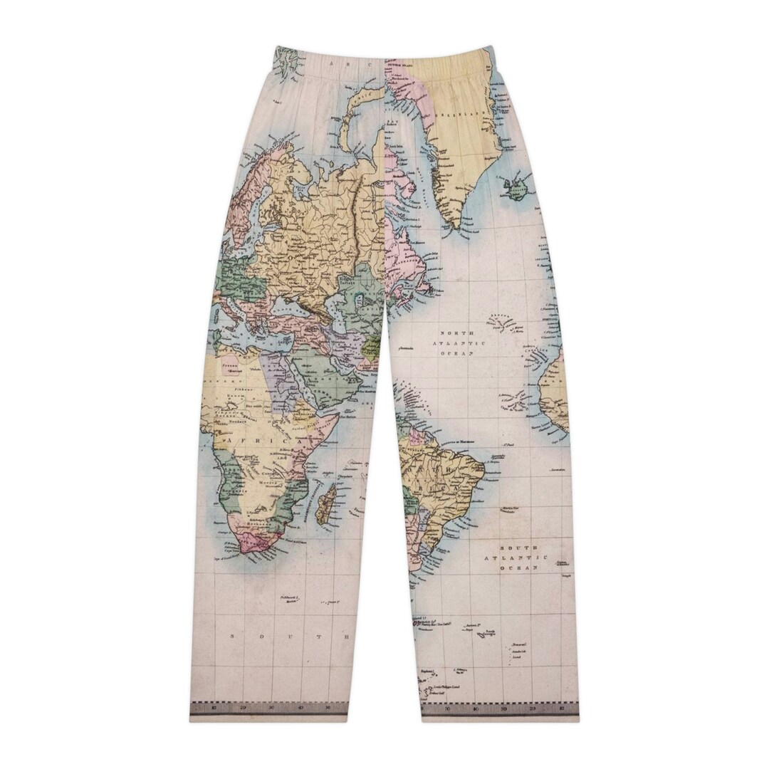 Women's Map Pajama Pants - Etsy